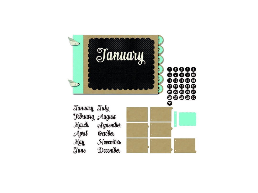 Undated Planner Svg, Mini Album, Scrapbook Svg, Planner, Journal, Cut ...