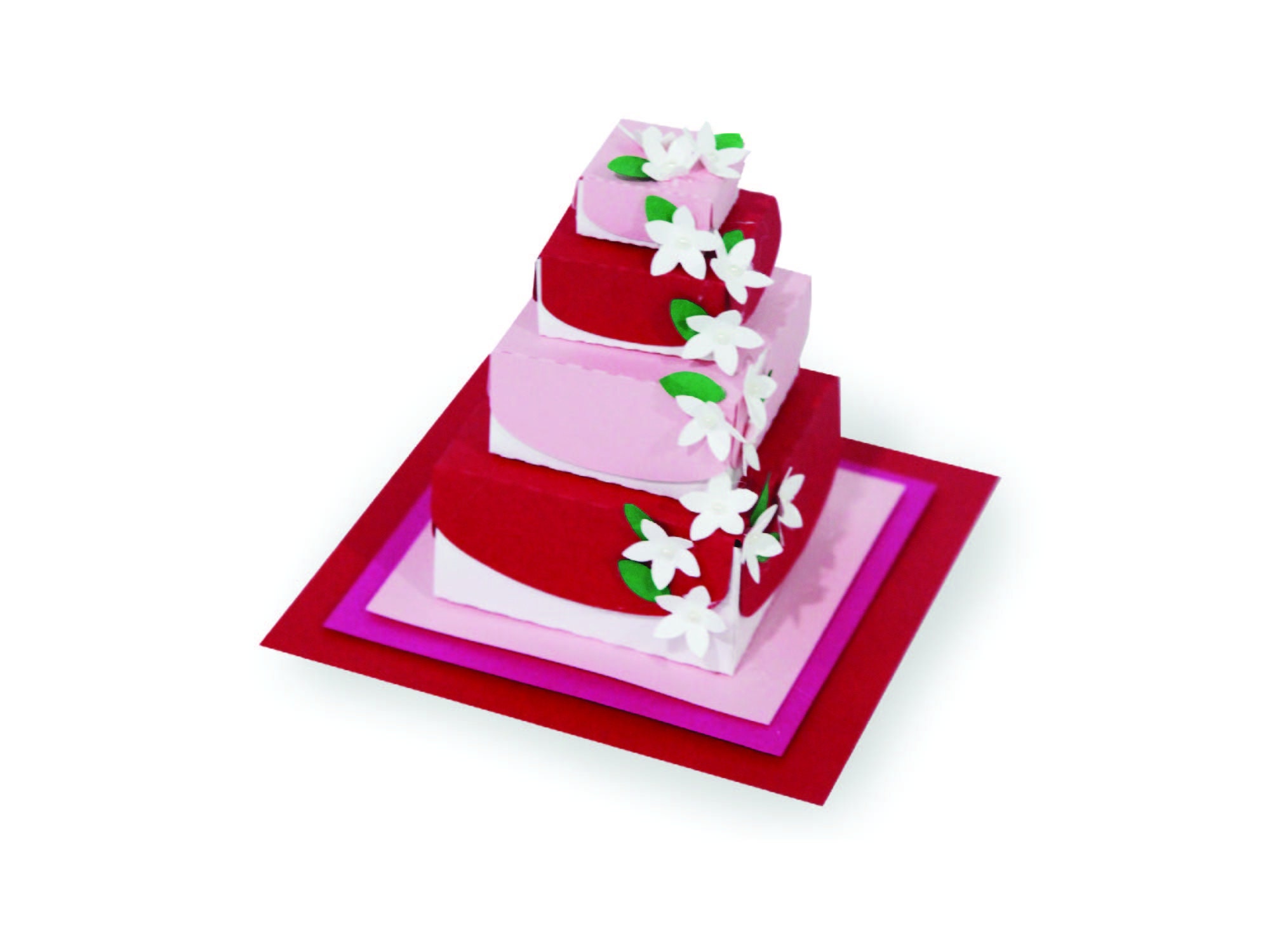 3d Party Cake, Paper Party Cake, Digital, Instant Download, SVG, DXF ...
