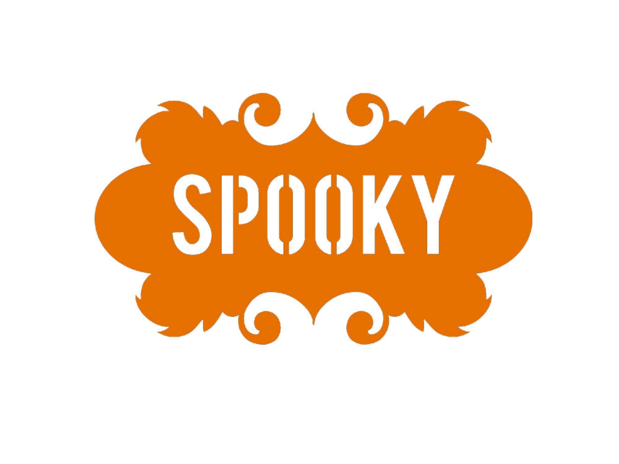 Spooky Sign Svg, Spooky Sign Clipart, Vector Art, Print and Cut, File ...