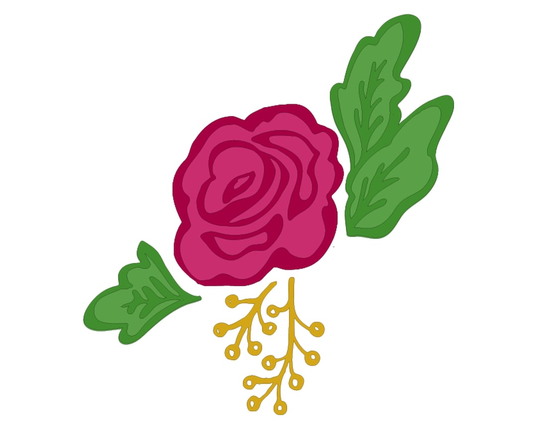 Rose Vector Art, Rose Svg, Rose Clipart, Rose Cut File for Cricut ...