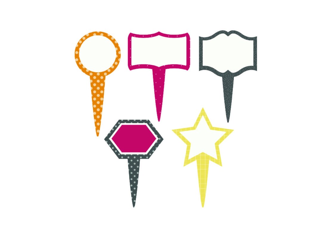 Blank Cupcake Topper, Topper Picks, Topper Svg, Labels, Cupcake Topper ...