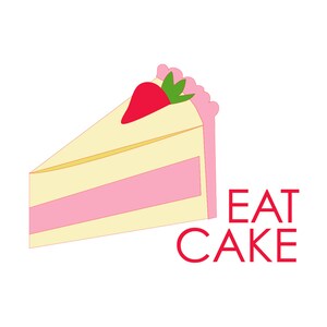 Cake SVG, Eat Cake, Quote Clipart, Vector Art, Cute Quotes, Silhouette ...