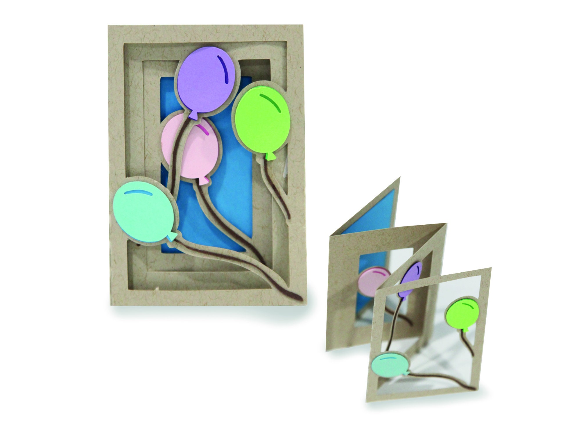 3D Greeting Card Accordion Card Cut File for Silhouette for - Etsy