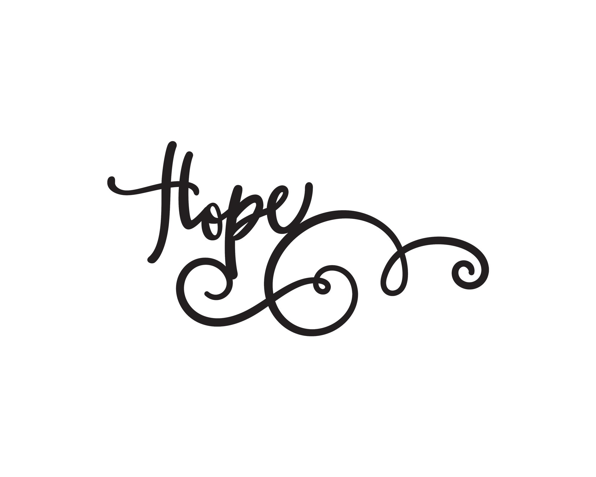 Hope Svg, Hope Clip Art, Cut File, Cricut, Cameo, Silhouette, Svg, Dxf ...