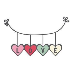 Hearts Svg, LOVE Clipart, Vector Art, Print and Cut, File for Cricut ...