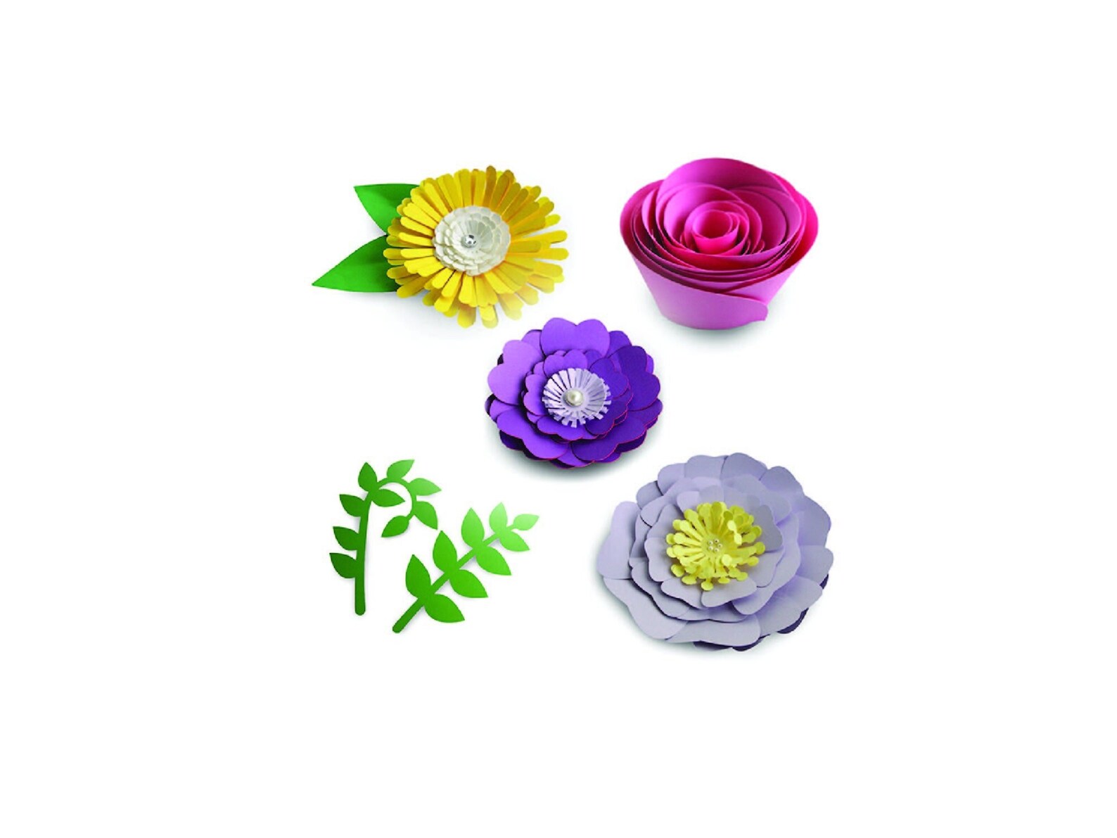 3d Flower Set, 3d Paper Flower Svg, Flower Template, Paper Flower Svg ...