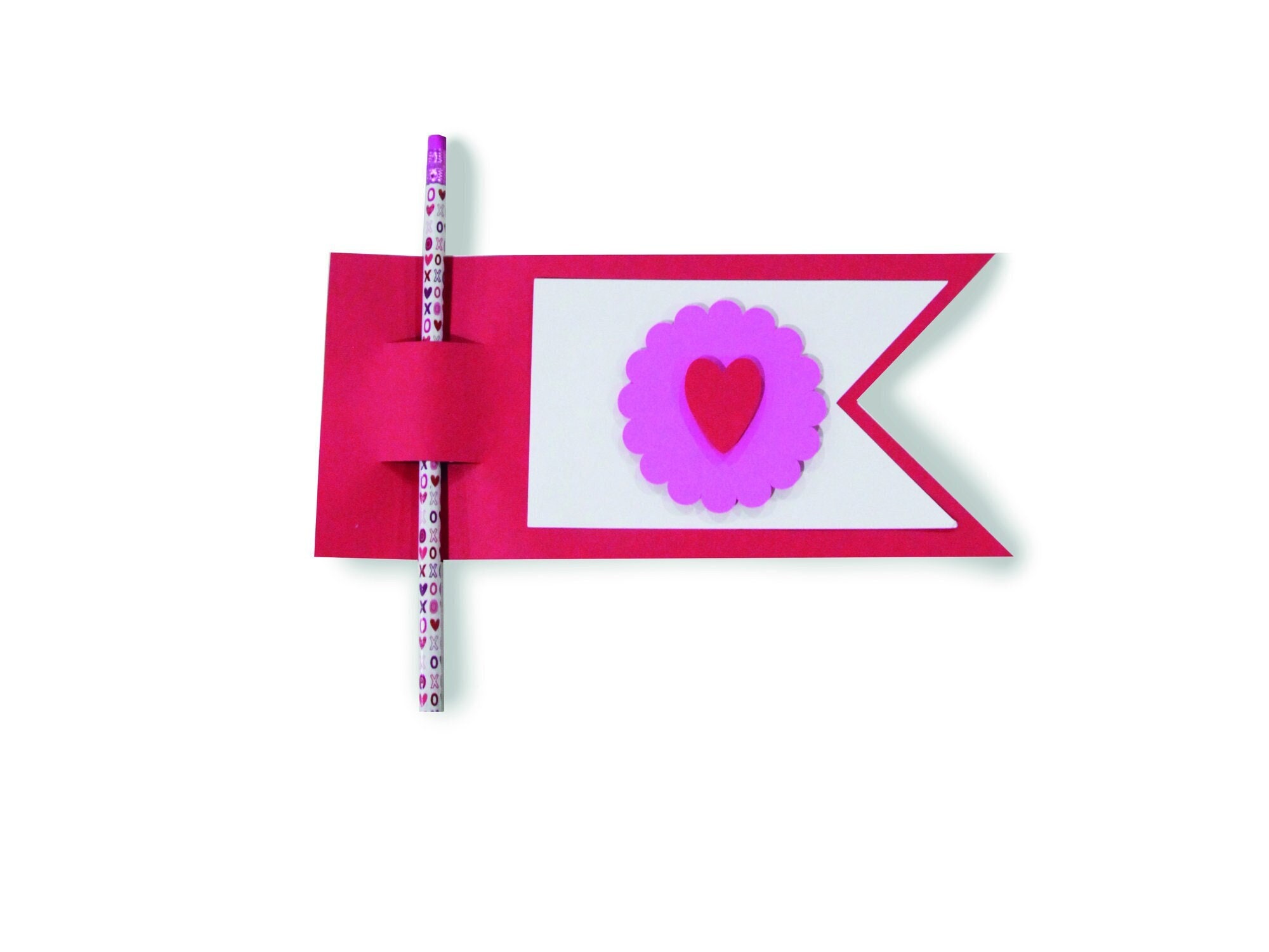 Valentine Pencil Card, Pencil Card Svg, Pencil Card Template, Cut File ...