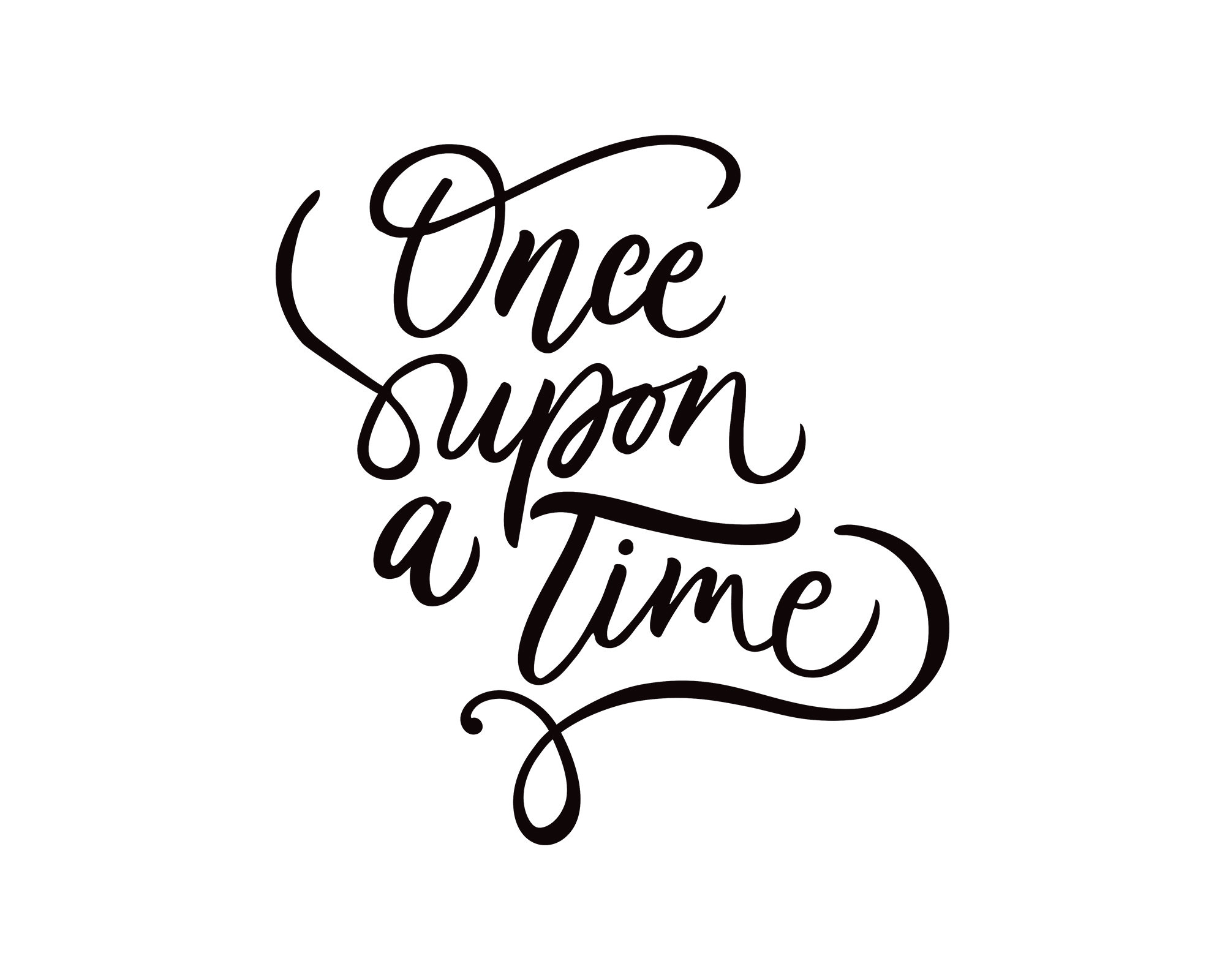 Once Upon a Time SVG, Quote Clipart, Vector Art, Cute Quotes ...
