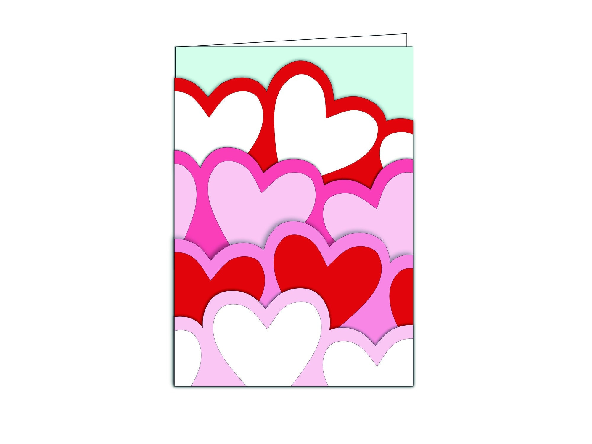 Folded Greeting Card, Cut File for Cricut, Silhouette, Layered Card SVG ...