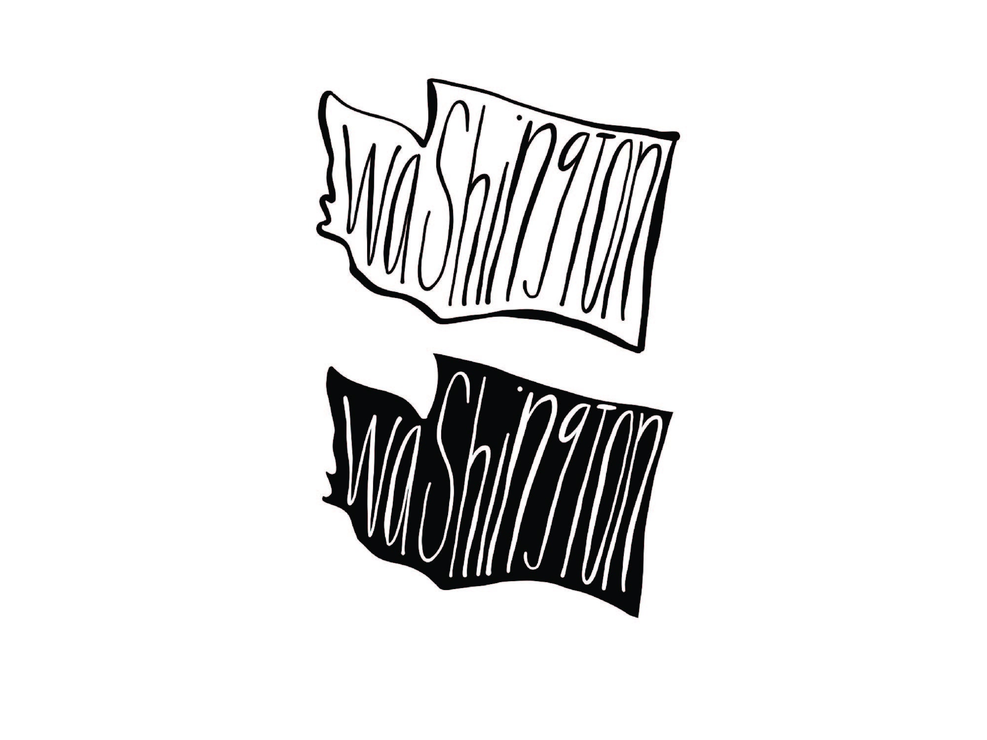 Washington SVG, Washington State Clipart, Washington Hand Drawn ...