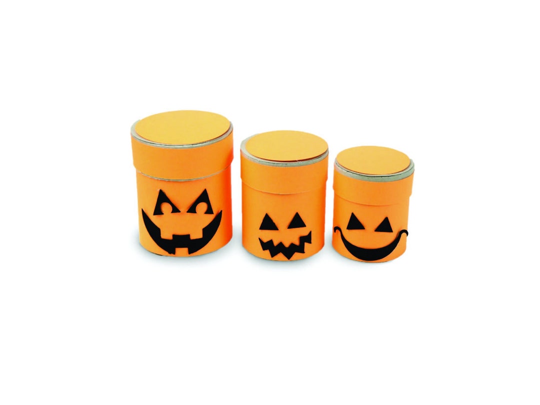 Decorative Round Box, Box Template, Box Svg, Pumpkins, Halloween, Cut ...