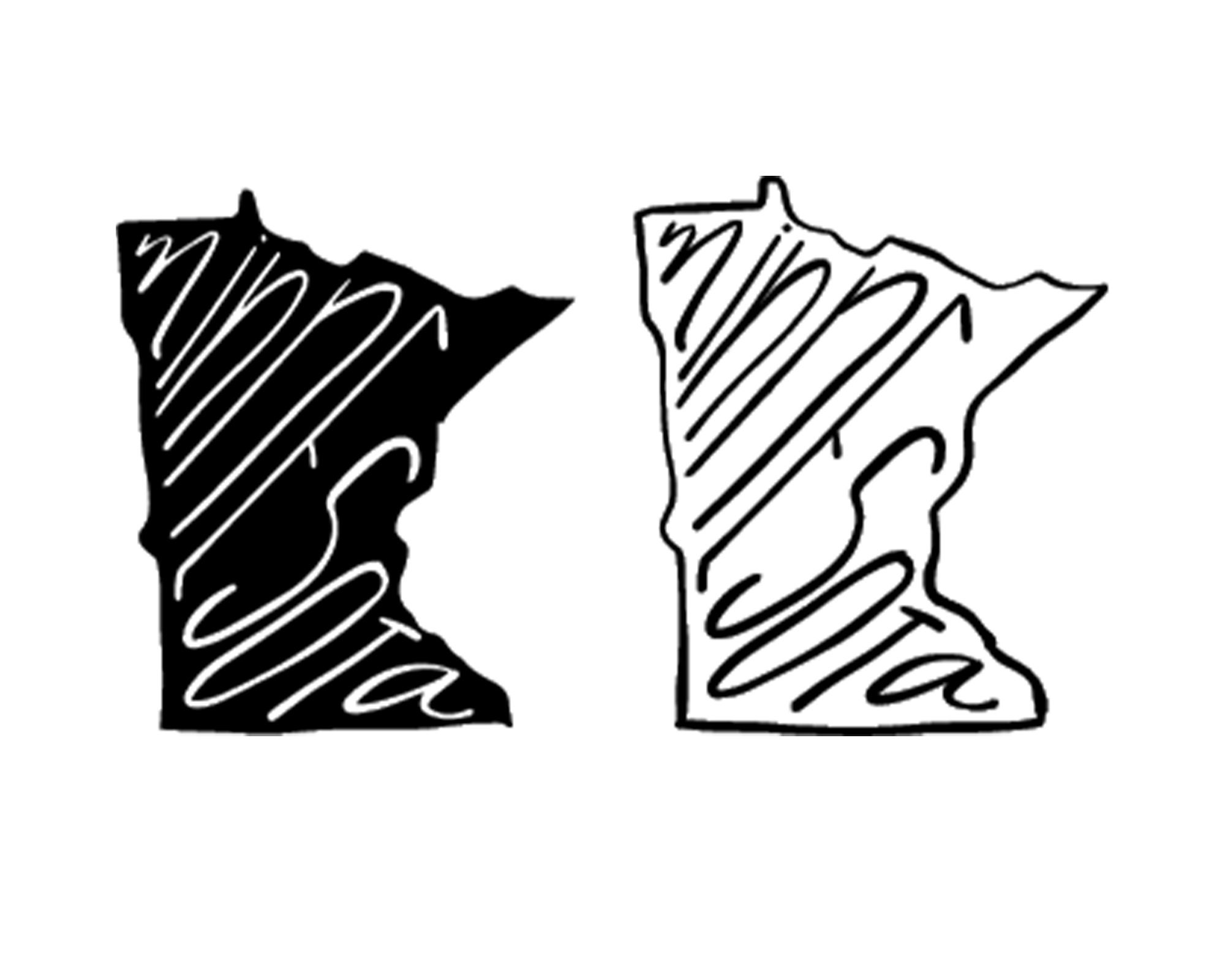 Minnesota SVG, Minnesota State Clipart, Minnesota Hand Drawn, Outline ...