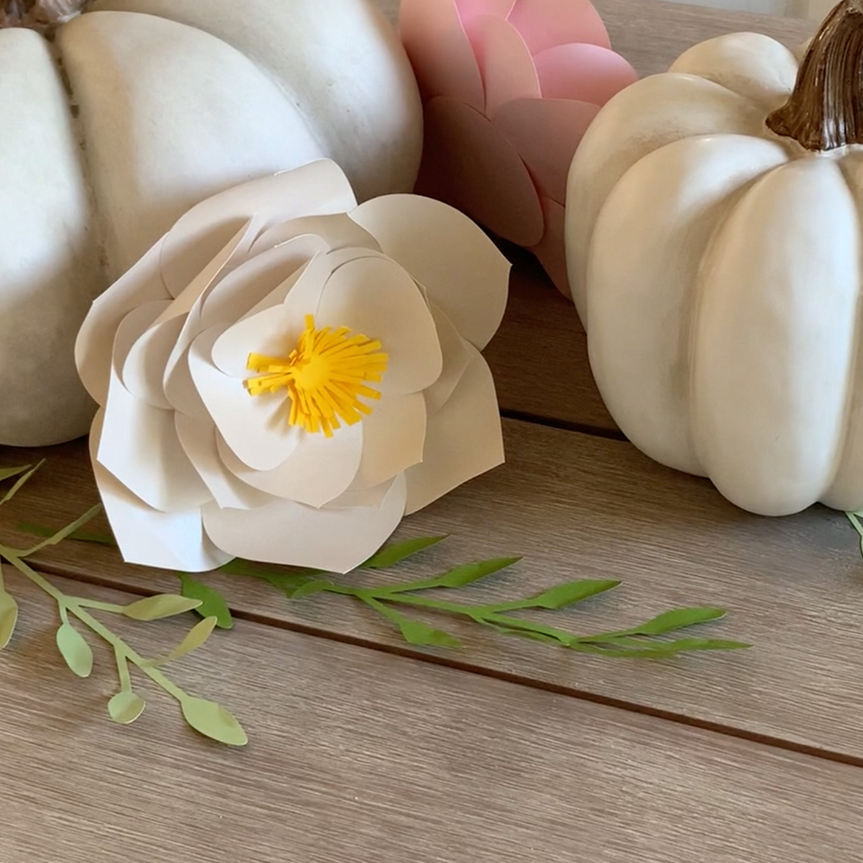 White 3d Paper Flower Svg, Flower Template, Paper Flower Svg, 3d Paper ...