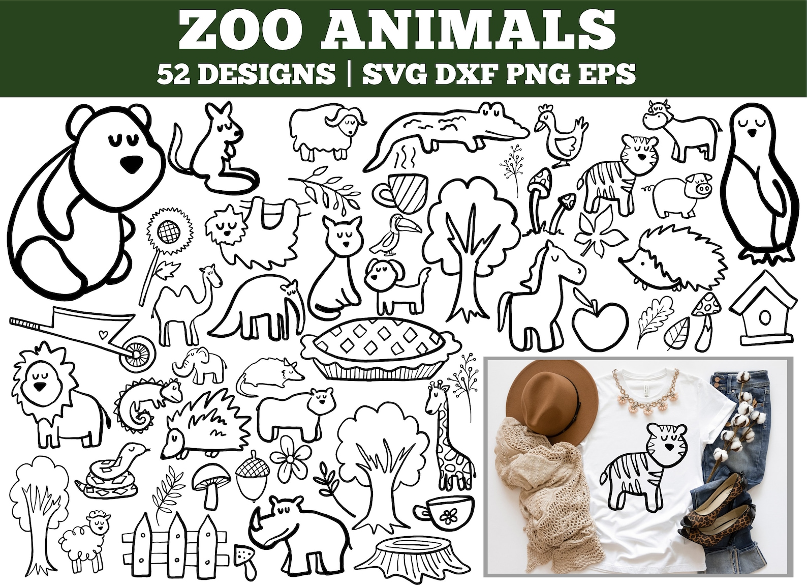Zoo Animal Svg Bundle Zoo Clipart Animal Clipart Animal Svg - Etsy