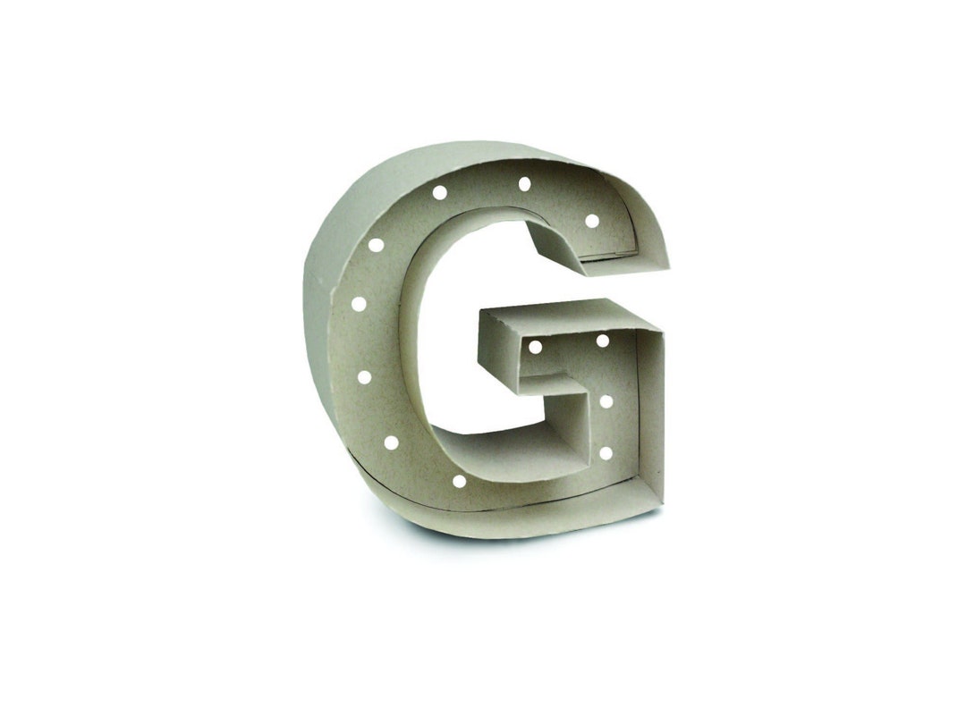 3D Letter, Marquee Letter, Letter G, 3D Template, Cricut Svg Files ...