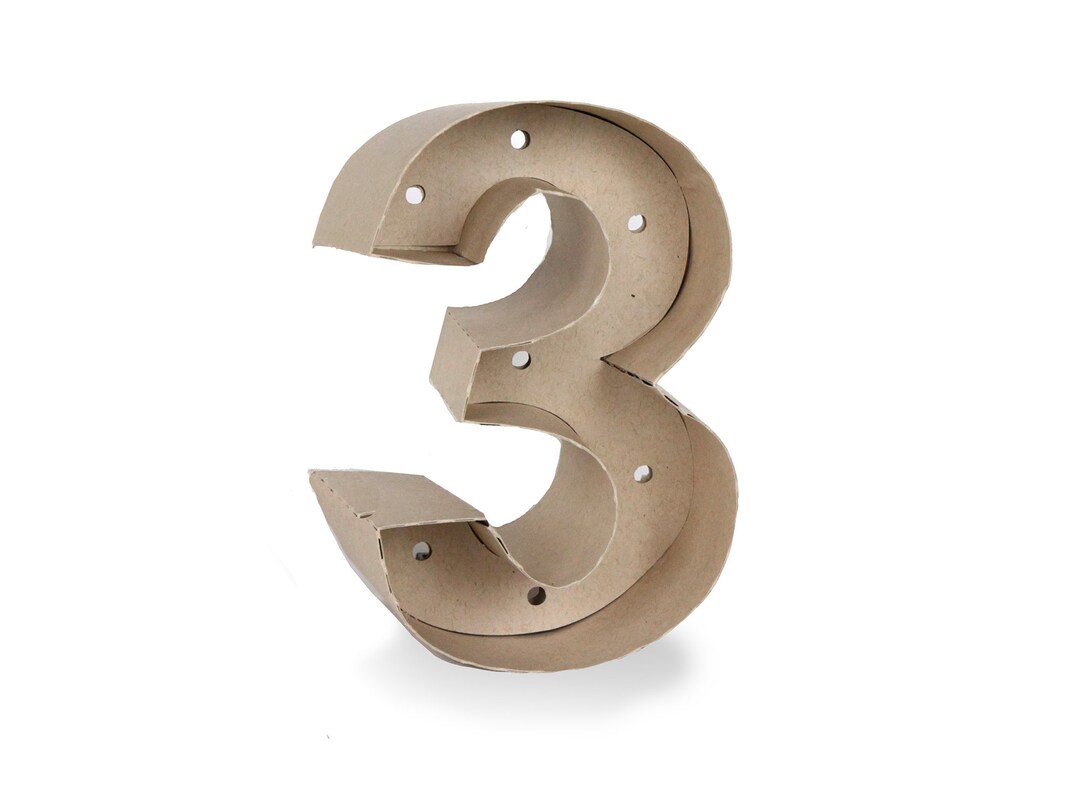 3D Number, Marquee Number, 3D Template, Cricut Svg Files, Cricut ...