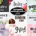 Commercial Use Mega Font Bundle, Digital Fonts, Silhouette Fonts ...