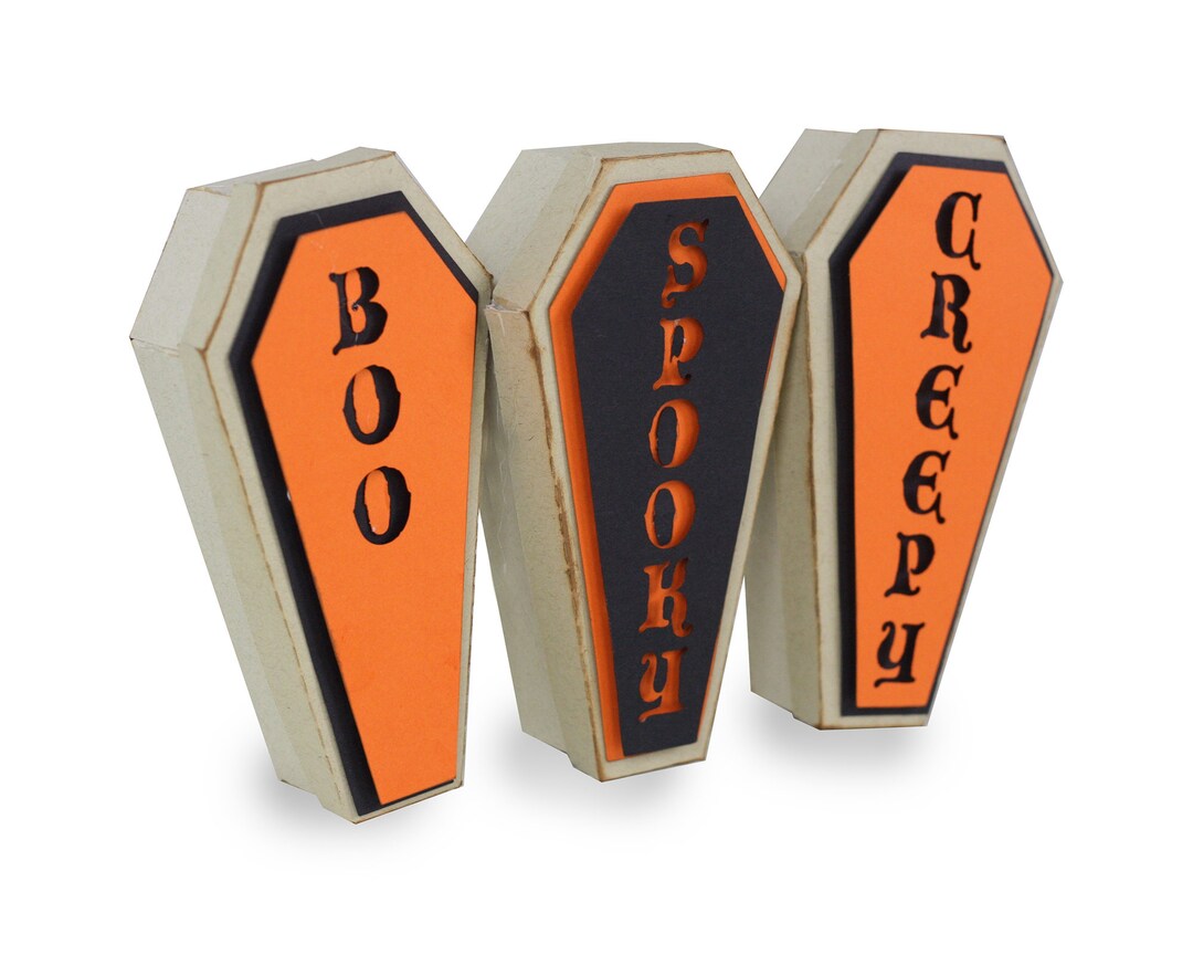Coffin Box Template, Halloween, Coffin, 3D Coffin, Paper Coffin, SVG ...