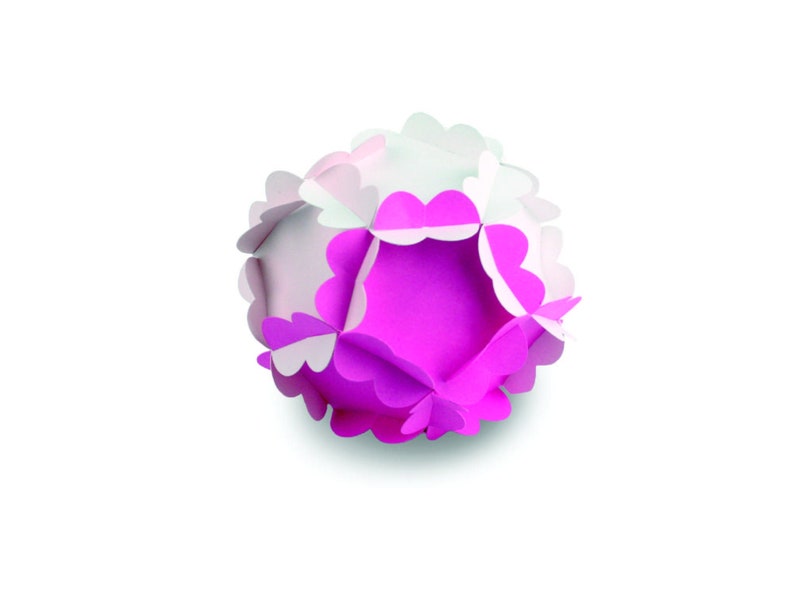 3D Paper Ball Svg, Paper Ball Template, 3D Flower Ball, Cut Files for ...