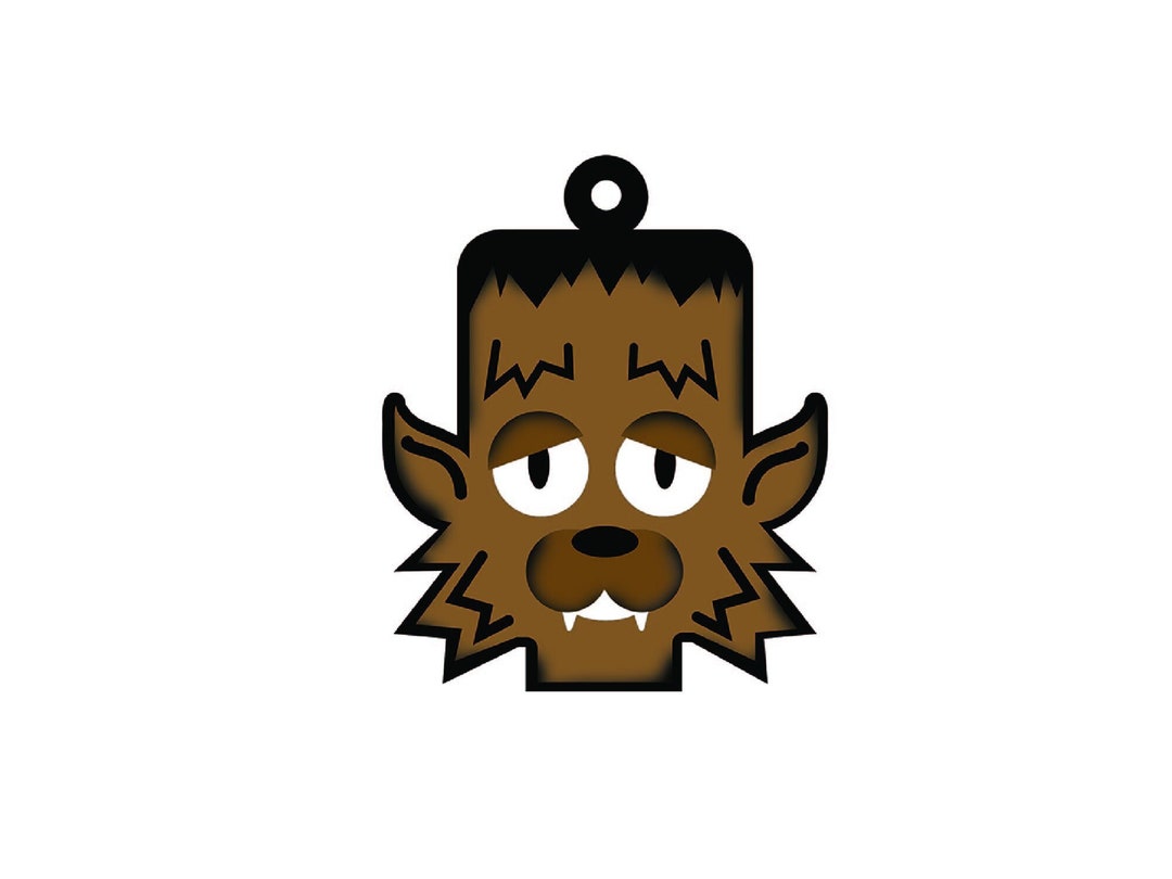 Werewolf Tag Svg, Gift Tag, Display Tag, Halloween Tag, Cut File ...