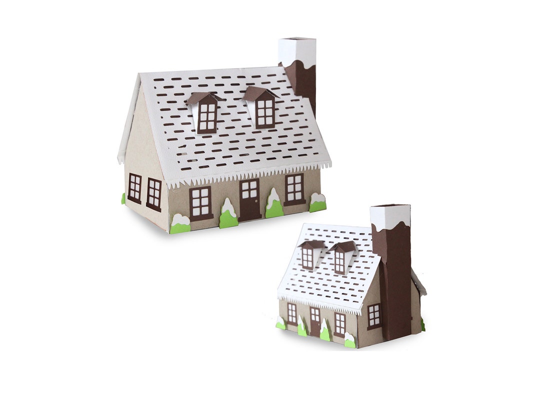 3d Snow Cottage SVG, Cut Files for Silhouette, Cricut Cut Files, DIY ...