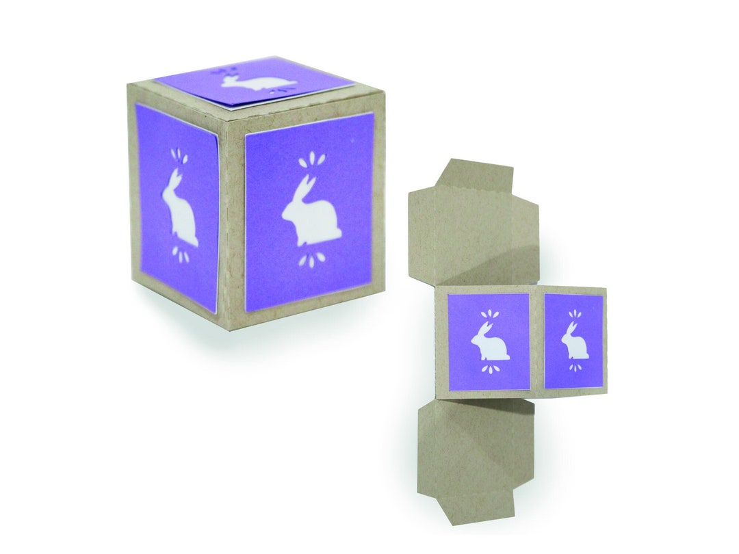 Flat Folding Box, Cut Files for Silhouette, for Cricut, Box Template ...