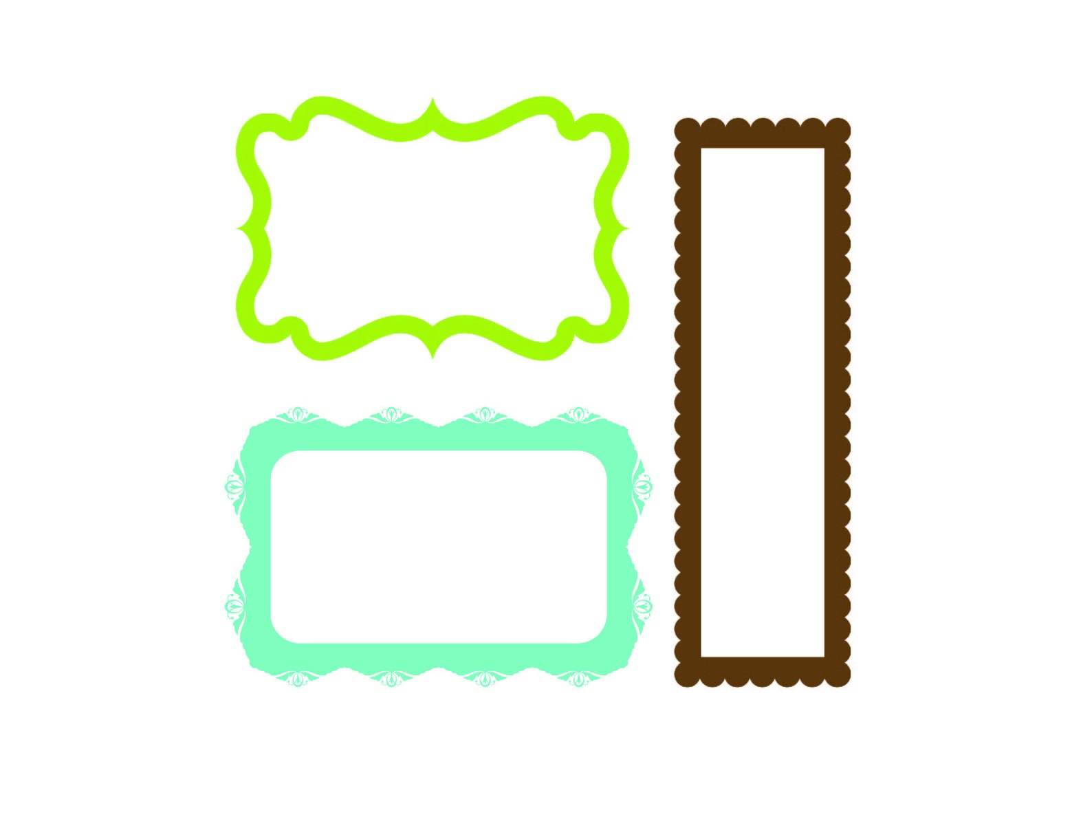 Decorative Frame Svg Clipart Vector Art Cut File for - Etsy