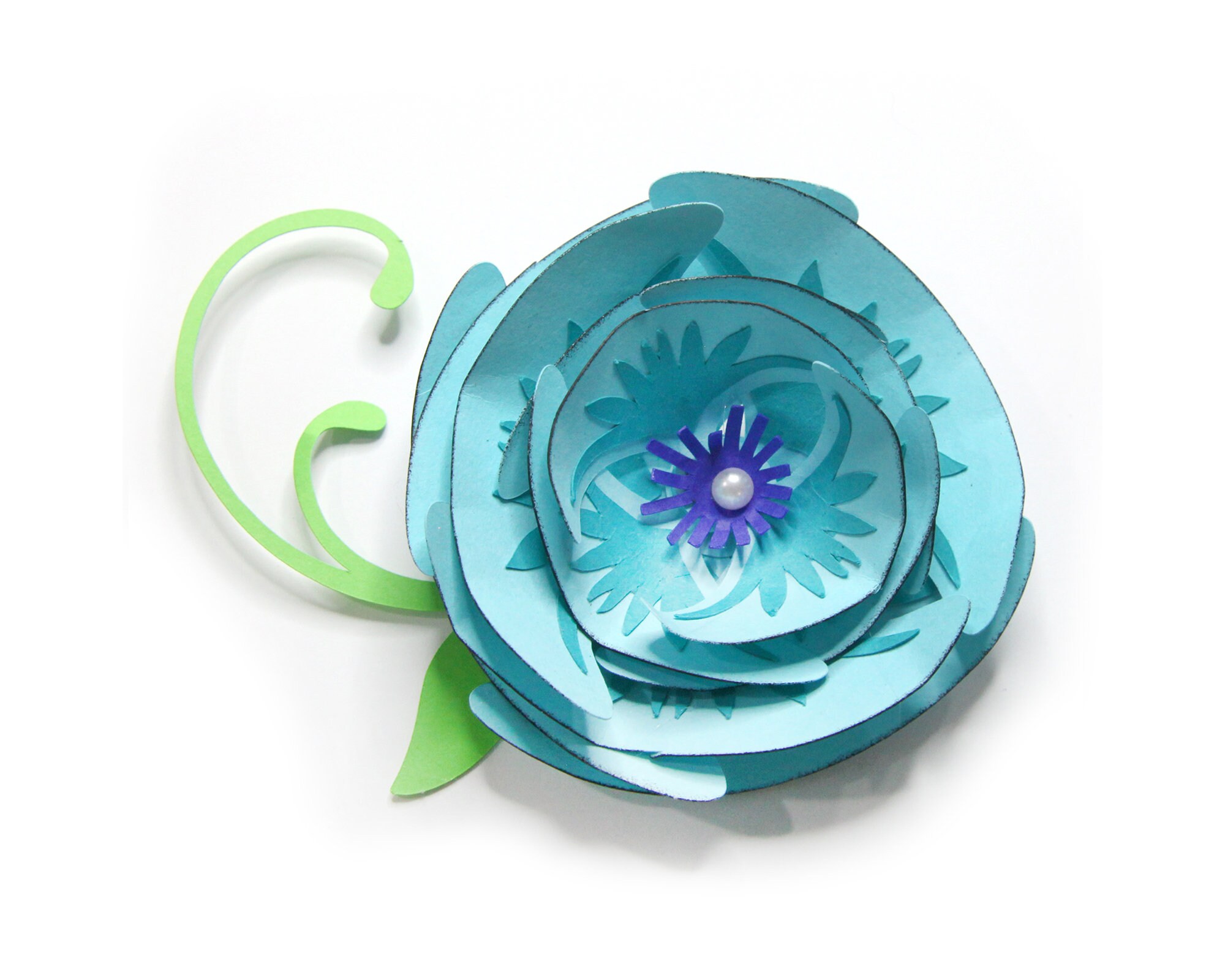 3d Paper Flower Svg, Flower Template, Paper Flower Svg, 3d Paper Flower ...