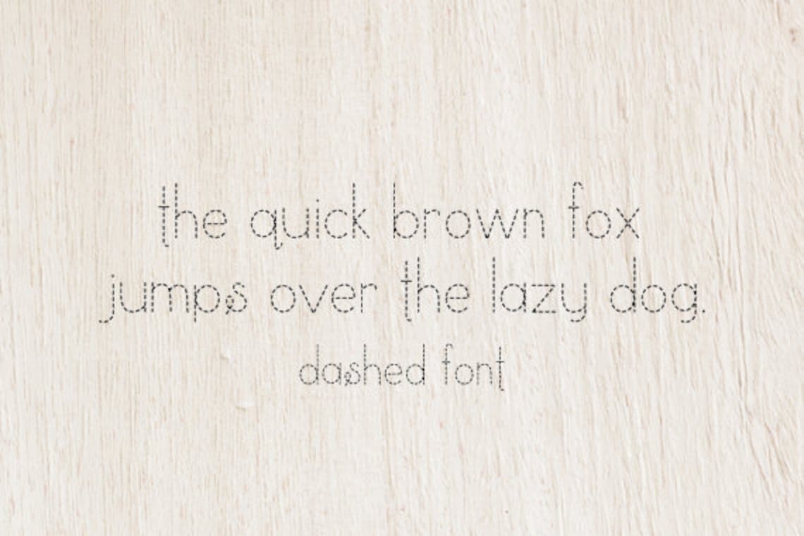 Dash Font, Dash Lines Font, Digital Font, Handwritten Fonts, Commercial ...