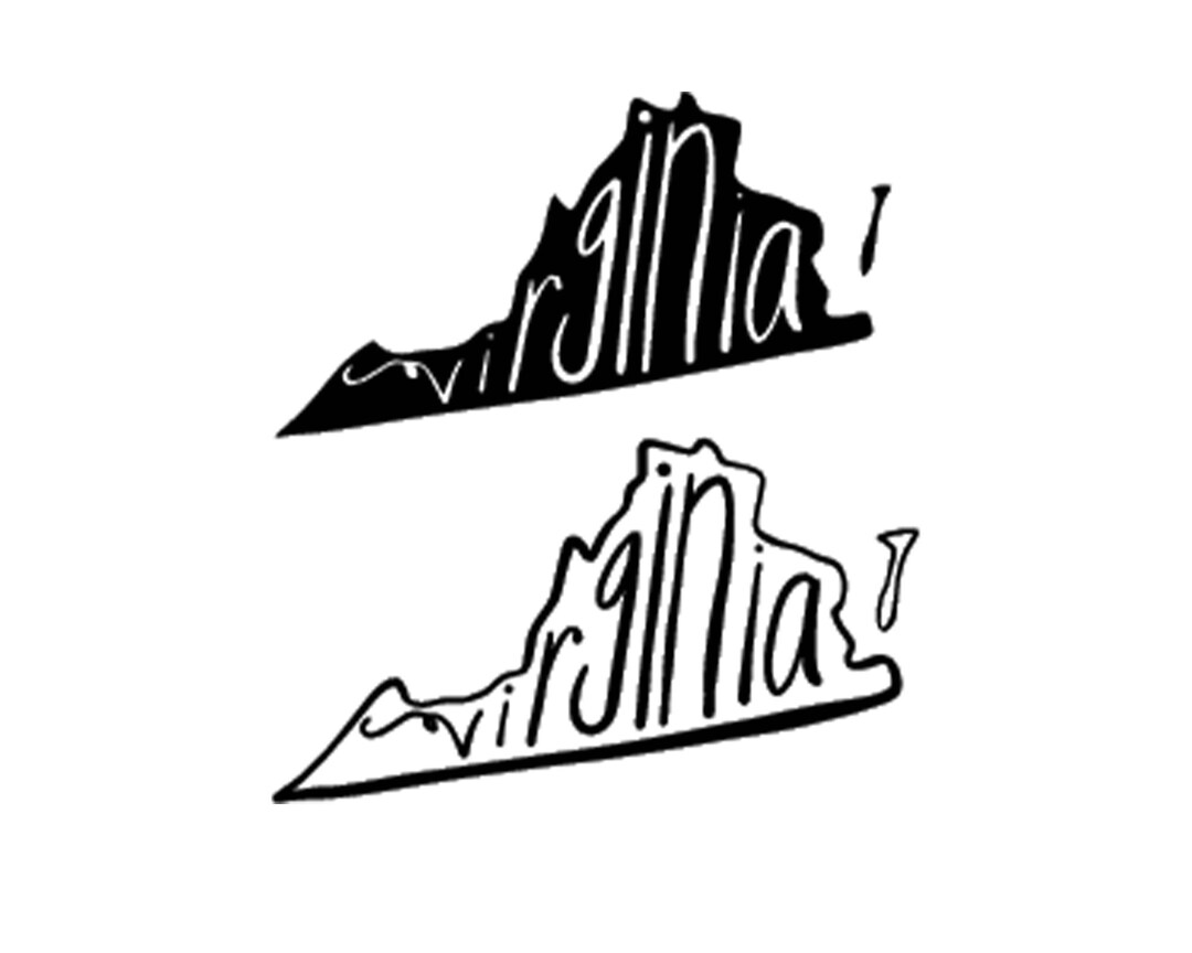 Virginia SVG, Virginia State Clipart, Virginia Hand Drawn, State ...