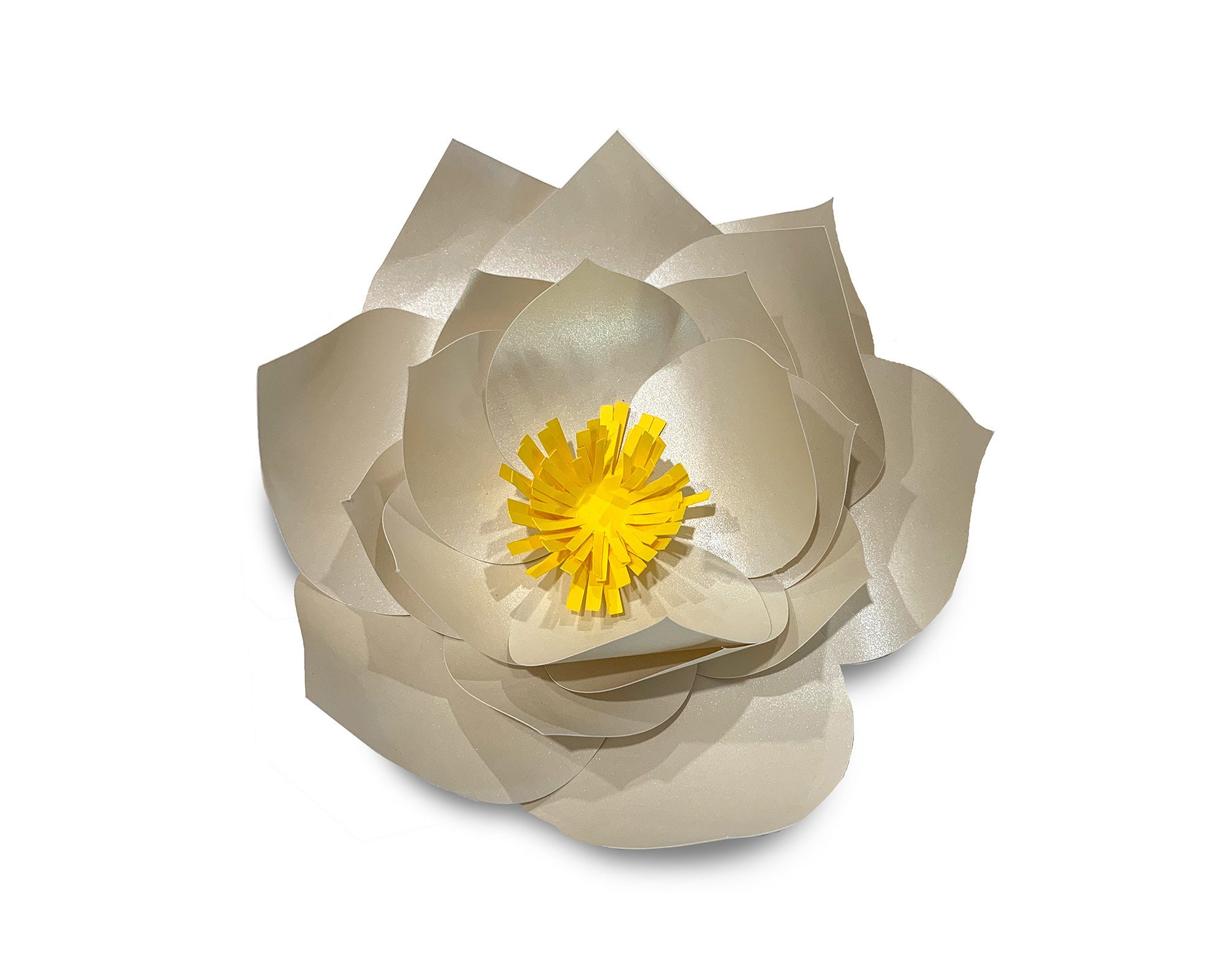 White 3d Paper Flower Svg, Flower Template, Paper Flower Svg, 3d Paper ...