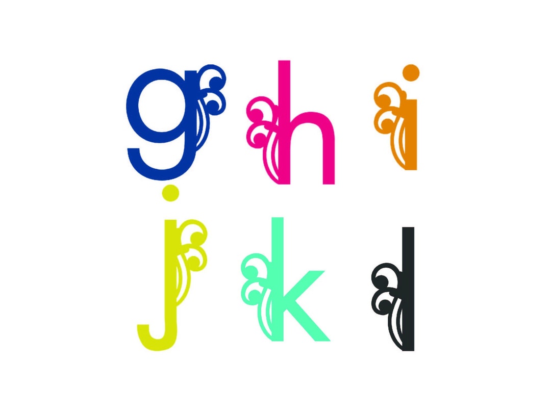 Swirly Letters Clipart, Make Your Own Name, Doodle Bundle, Alphabet ...