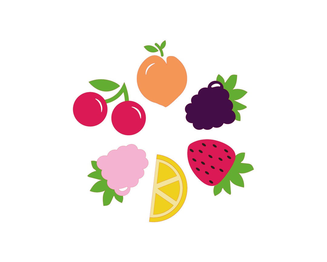 Fruits, Fruits Svg, Vector Art, Clipart, Fruit Clipart, Cute Designs ...