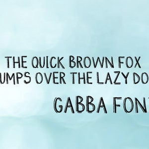 CG Gabba Font, Cricut Fonts, Silhouette Fonts, Craft Fonts, Procreate ...