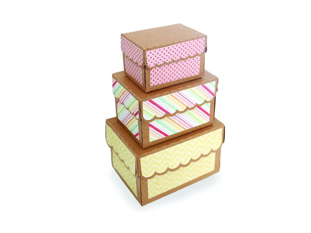 3D Box Svg, Gift Box Template, Gift Box SVG, Party Favor Box, Cut File ...