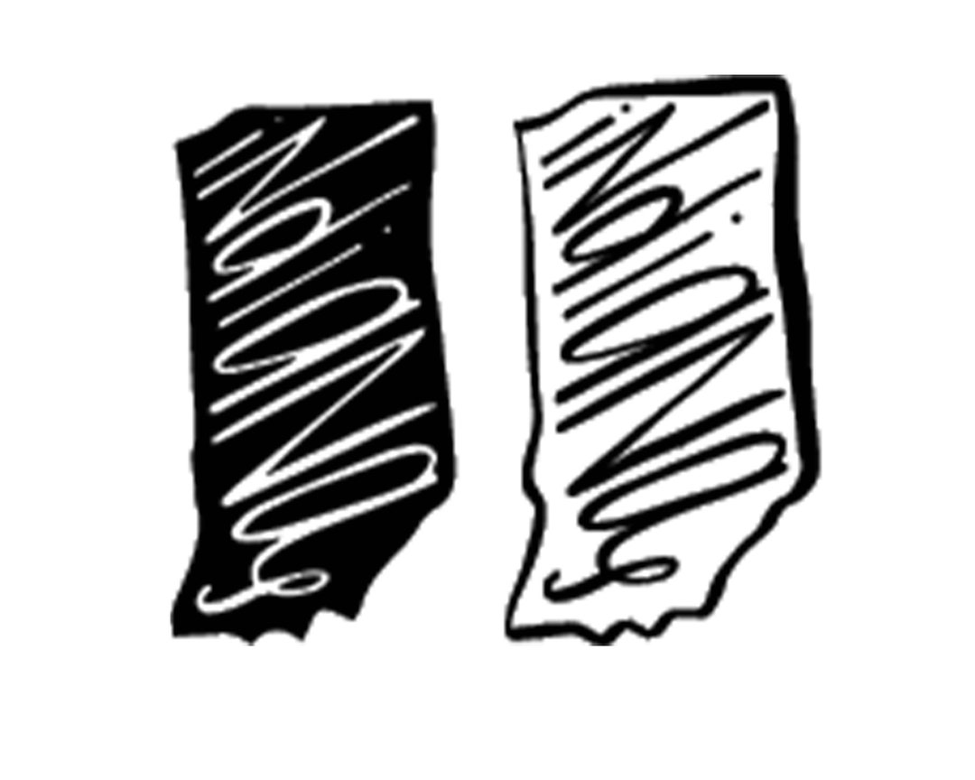 Indiana SVG, Indiana State Clipart, Indiana Hand Drawn, Outline, State ...