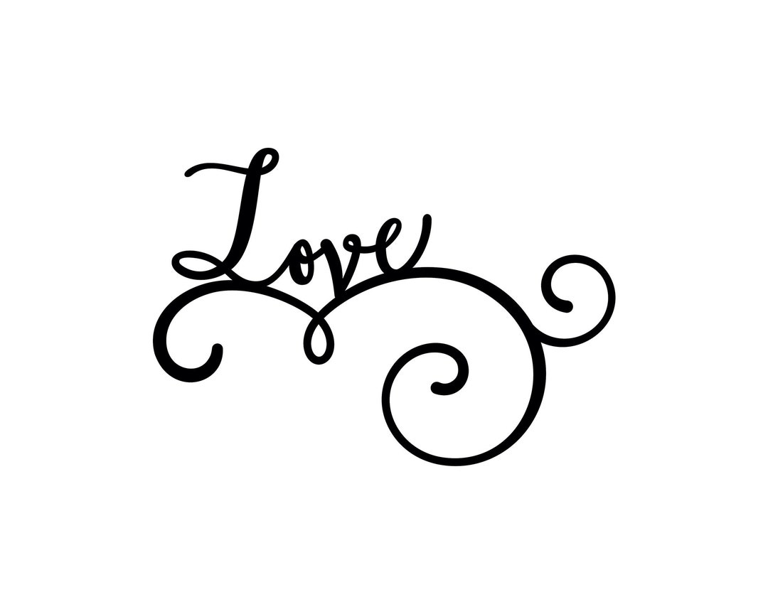 Love Svg, Love Clip Art, Cut File, Cricut, Cameo, Silhouette, Svg, Dxf ...