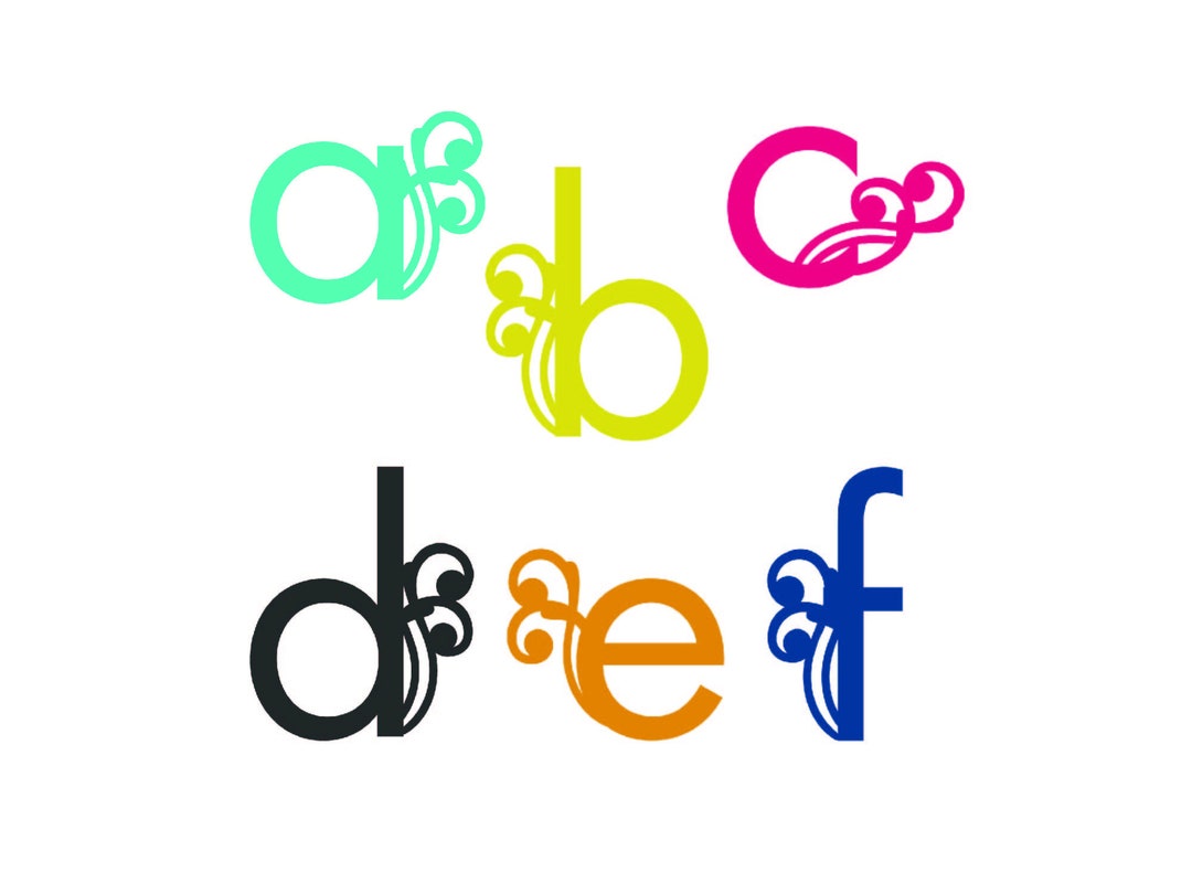 Swirly Letters Clipart, Make Your Own Name, Doodle Bundle, Alphabet ...