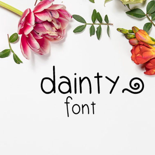 Dainty Font - Etsy