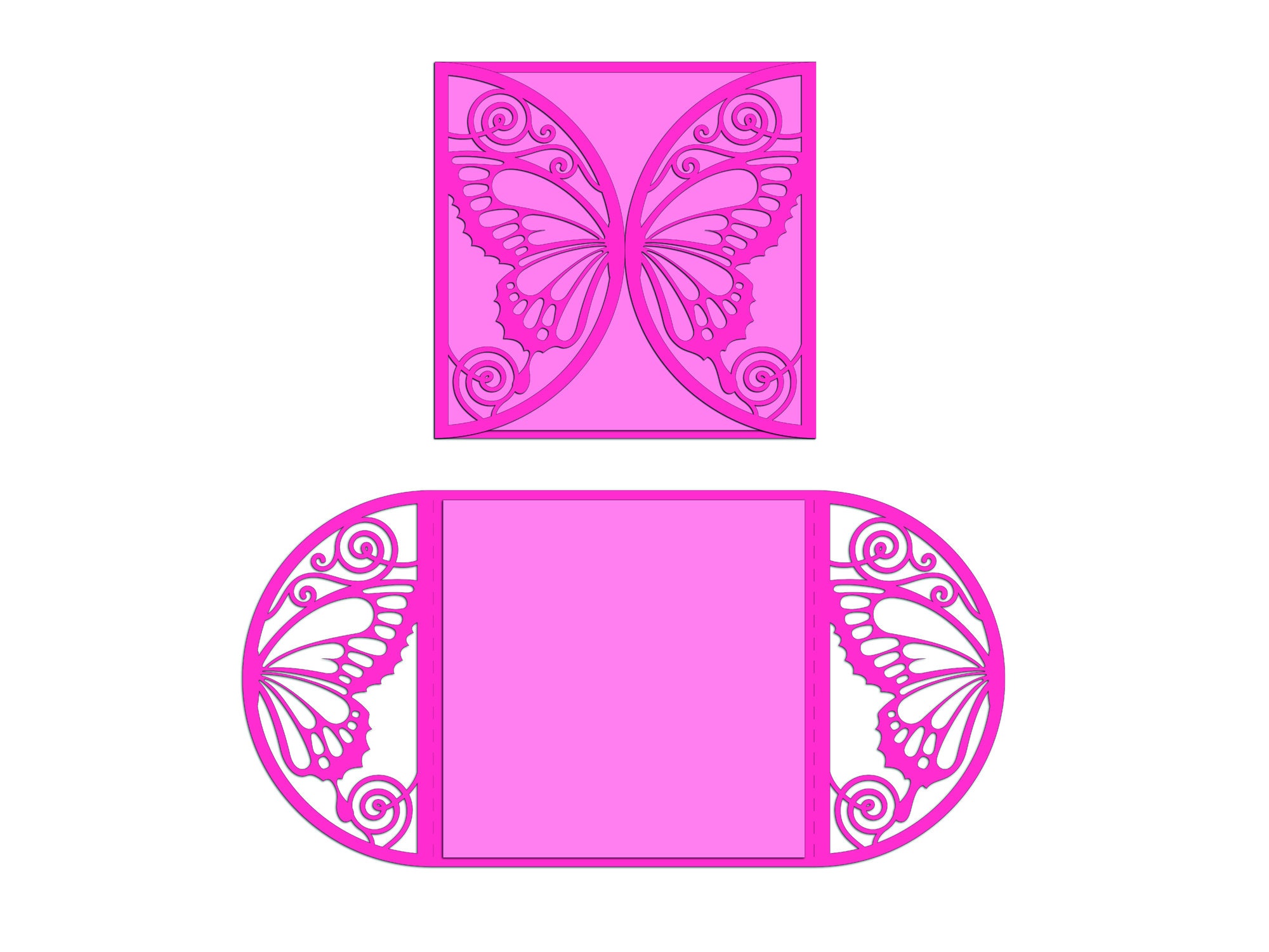 Sleeve Card, Card SVG, Greeting Card, Invitations, Folded Card, Cut ...