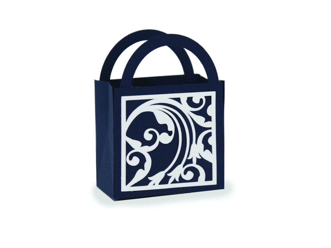 Flourish Filigree Bag, Favor Bag, Favor Bag Template, Paper Bag, Svg ...