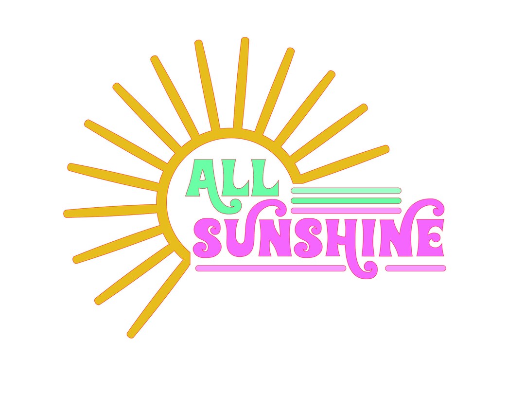All Sunshine SVG, Sun Clipart, Vector Art, Sun, Silhouette Cut Files ...