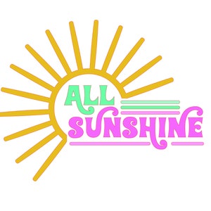 All Sunshine SVG, Sun Clipart, Vector Art, Sun, Silhouette Cut Files ...