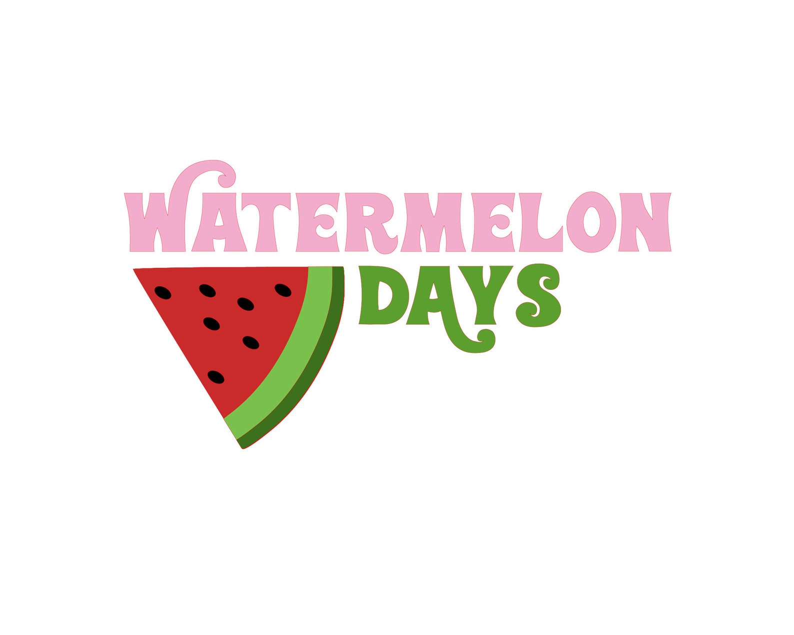 Watermelon Days SVG Clipart Vector Art Cute Clipart - Etsy
