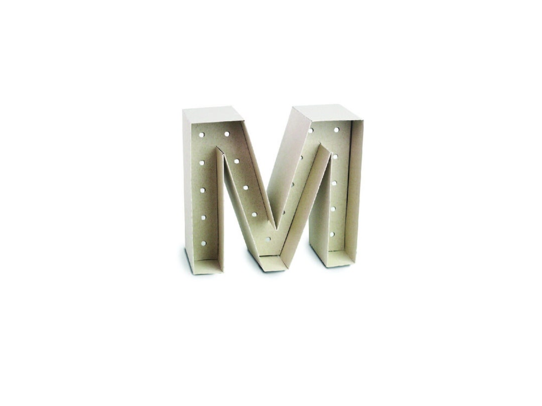 3D Letter, Marquee Letter, Letter M, 3D Template, Cricut Svg Files ...