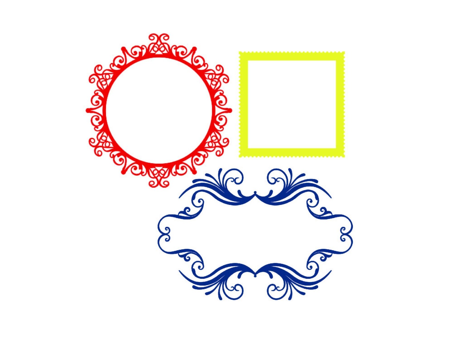 Decorative Frame Svg, Clipart, Vector Art, Cut File for Cricut, for ...