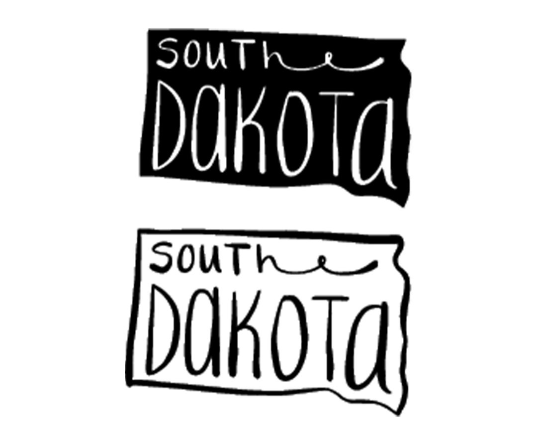 South Dakota SVG, South Dakota State Clipart, South Dakota Hand Written ...