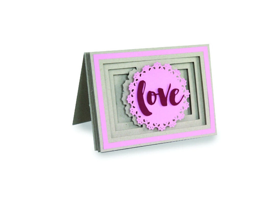 3D Greeting Card, Shadow Card, Cricut Svg File, Silhouette Svg, Layered ...