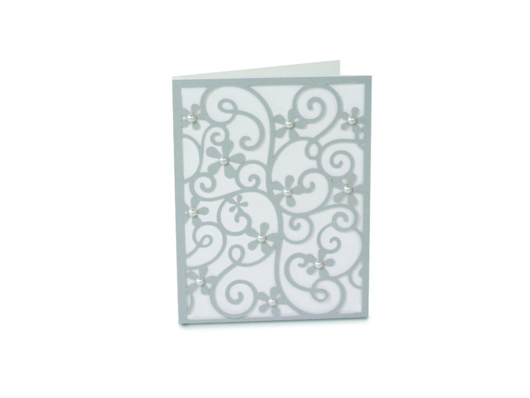 Folded Card Svg, Cut File for Cricut, Silhouette, Card Template Svg ...