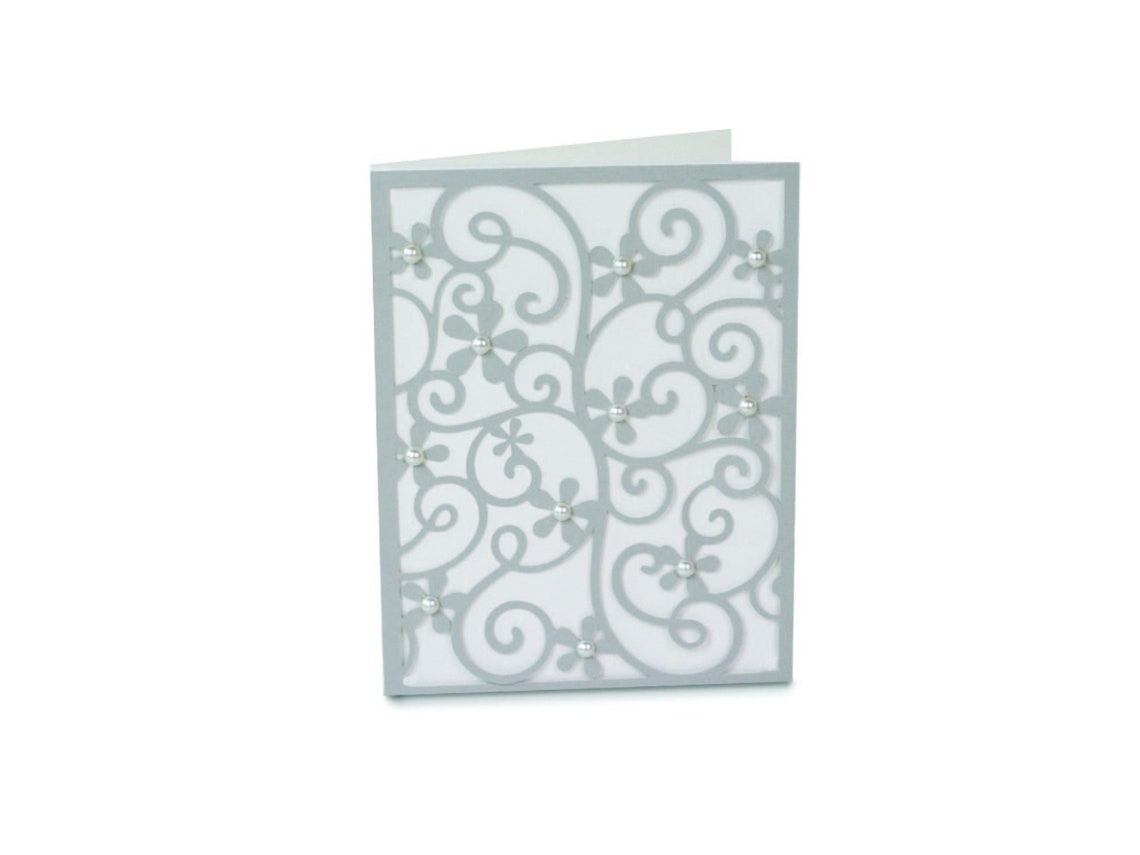 Folded Card Svg, Cut File for Cricut, Silhouette, Card Template Svg ...